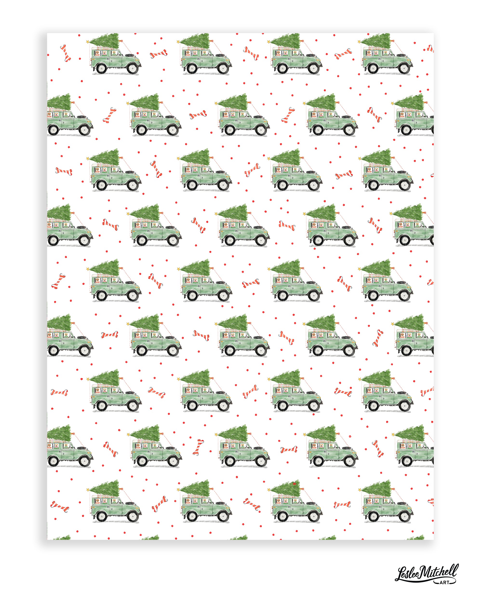 Christmas Gift Wrap - Defender Dogs – Leslee Mitchell Art